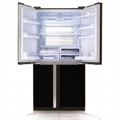 מקרר 4 דלתות 608 ליטר Sharp שארפ SJ-FS87V זכוכית שחורה | מקררים 4 דלתות | מקררים | אלקטריק סייל