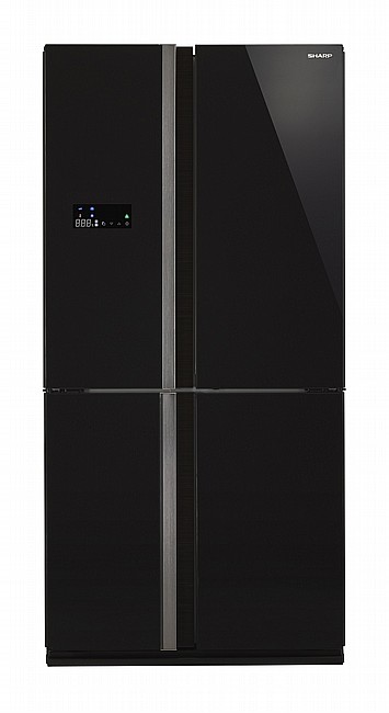 מקרר שארפ 4 דלתות 610 ליטר זכוכית שחור Sharp SJ8911 | מקררים 4 דלתות | מקררים | אלקטריק סייל