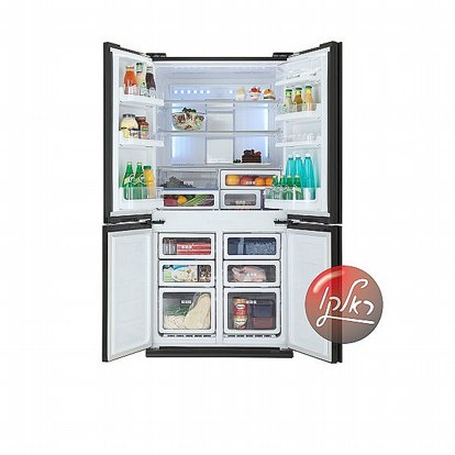 מקרר שארפ 4 דלתות 610 ליטר זכוכית שחור Sharp SJ8911 | מקררים 4 דלתות | מקררים | אלקטריק סייל
